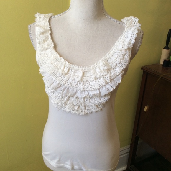 INC International Concepts | Tops | Inc Off White Top Wlace Eyelet ...